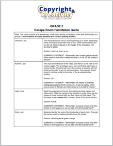 Elementary Escape Room Activities – Copyright & Creativity